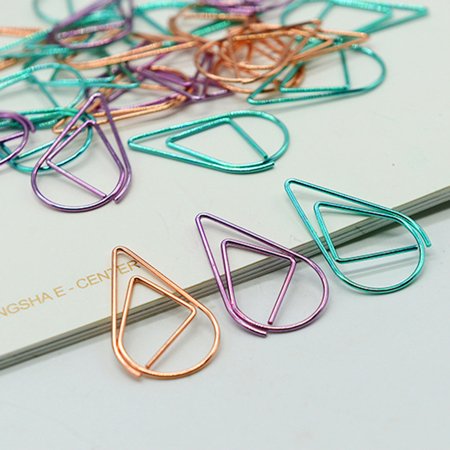 maskred Random Color Water Drop Paper Clip Bookmarks Book Memo Label ...