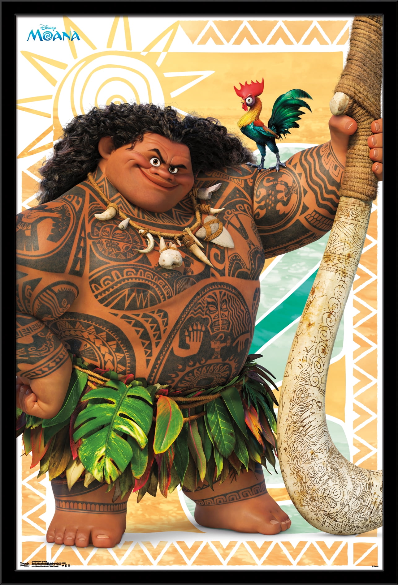 Disney Moana - Heihei Wall Poster, 22.375" x 34", Framed - Walmart.com