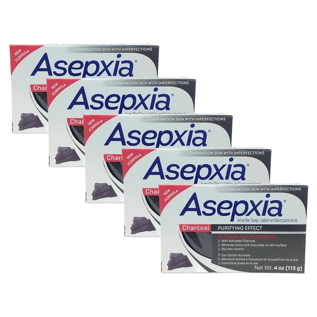Asepxia Charcoal Cleansing Bar Soap for Acne and Blackheads. Removes ...