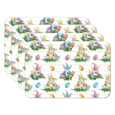 CounterArt "Hoppy Easter Bunnies" 4 Pack Flexible Plastic Tabletop ...