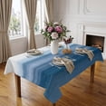 Abstract Haze Blue Gradient Table Cloth 52x70in, Waterproof Rectangle ...
