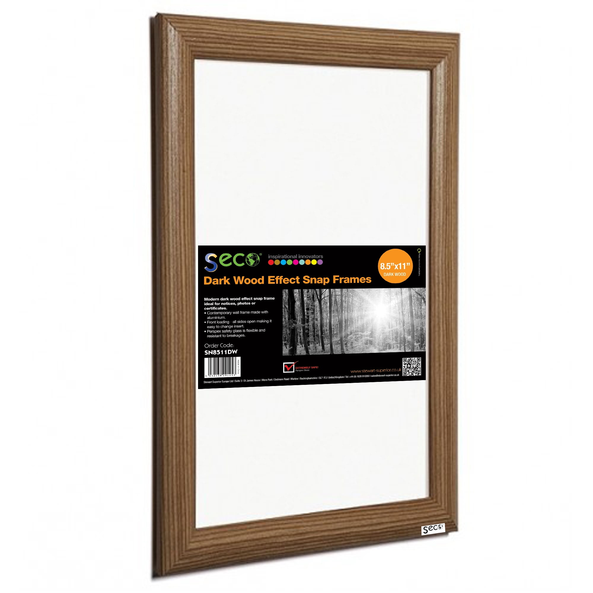 SECO Front Load Easy Open Snap Poster/Picture Frame 8.5 x 11 Inches ...