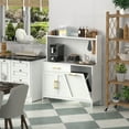 Metal Kitchen Storage Cabinet with Drawer, Adjustable Shelves and Doors ...