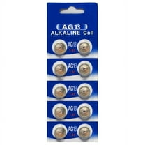 Yesker AG13 LR44 Alkaline Button Cell Batteries, 10 Pack, Power for Watches, Electronic Devices ...