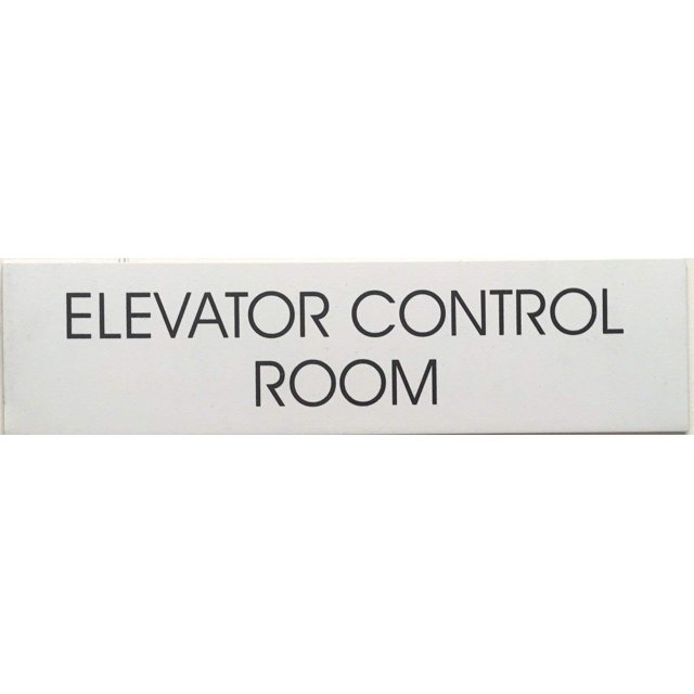 ELEVATOR CONTROL ROOM SIGN (WHITE) - Walmart.com