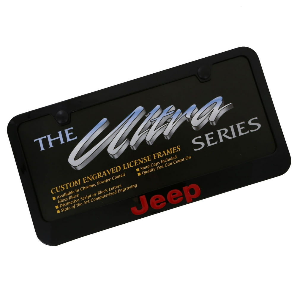Jeep Red Logo License Plate Frame (Black) - Walmart.com - Walmart.com