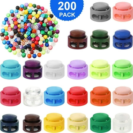 Spring Plastic Cord Locks Double Holes End Spring Toggle Stopper Slider ...