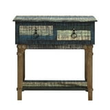 Linon Calypso Antique Blue Wood Console Table with Storage - Walmart.com
