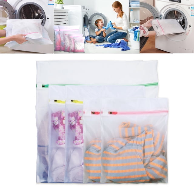 FungLam Mesh Laundry Bags for Delicates, Washing Net Bag, Travel ...