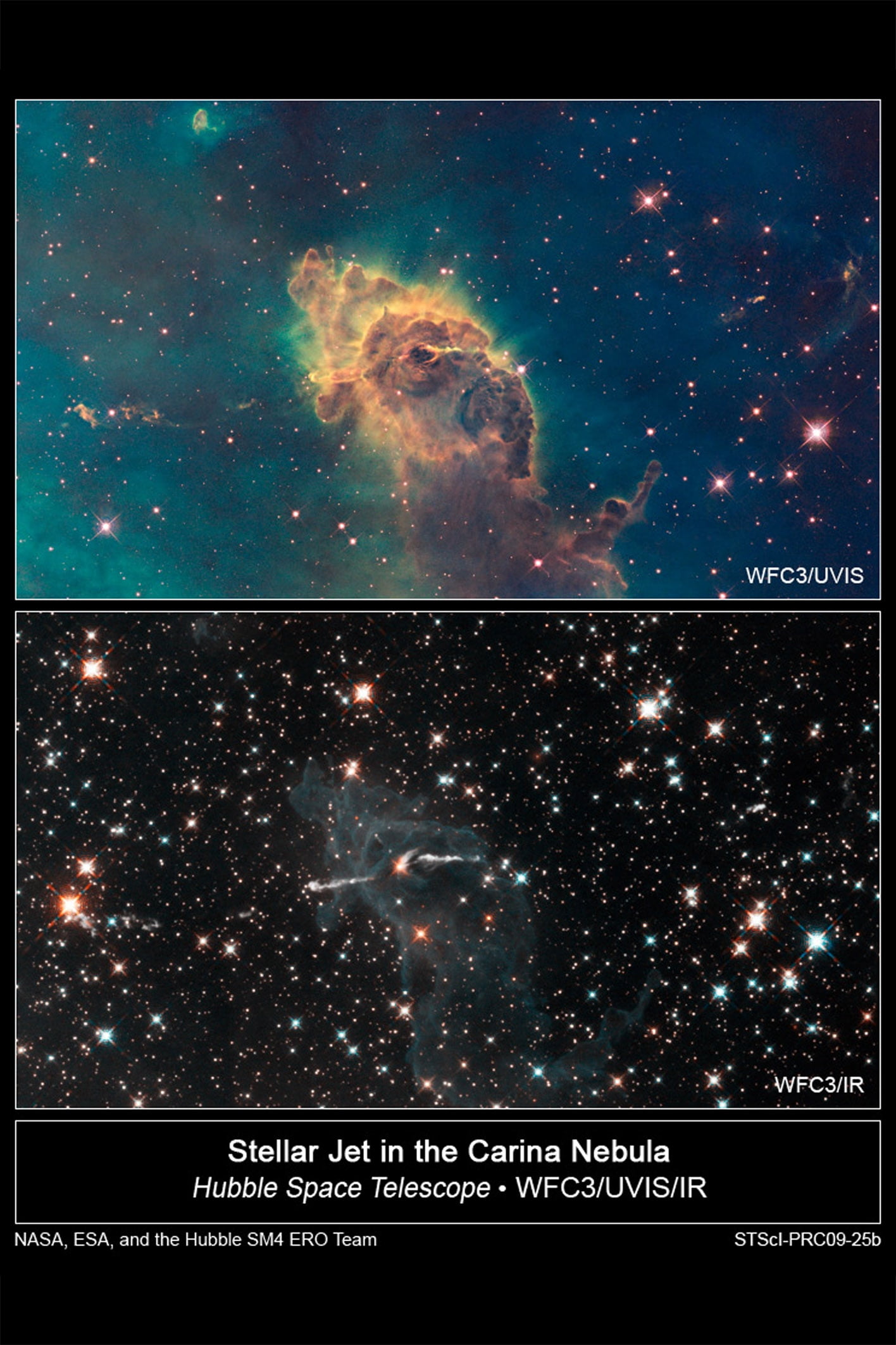 24x36 gallery poster, Hubble Space Telescope views of the Carina Nebula ...