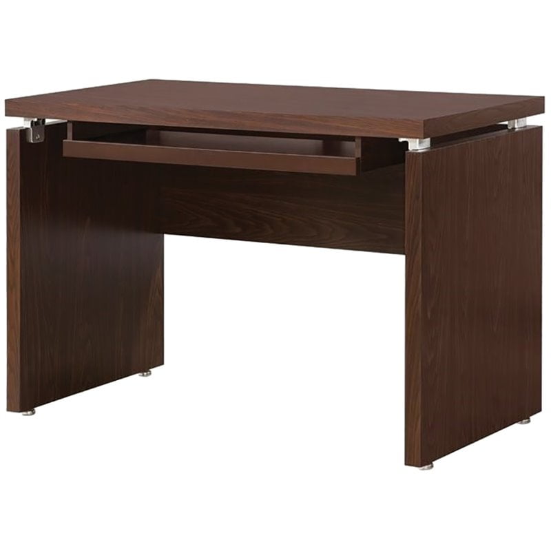 Kingfisher Lane Contemporary Computer Desk in Medium Oak - Walmart.com ...