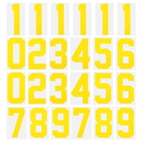 Uxcell Iron on Numbers 0 to 9 Heat Transfer 8" Yellow Single Number 24 ...