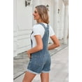Pink Queen Women's Jean Loose Bib Overalls, Adjustable Straps, Cuffed ...