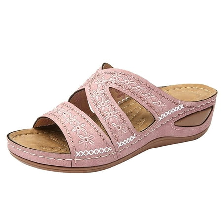 XZNGL Shoes for Womens Shoes Wedge Womens Multi-Color Embroidered ...