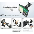 GPS Windshield Dual Clip Mount, Suction Cup Holder with 360° Rotating ...