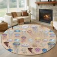 7ft Round Rug Ocean Jellyfish Area Rugs for Living Room Bedroom ...