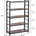 5-Tiers Bakers Rack,Microwave Oven Stand with Shelves,5 Tier Utility ...