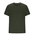Cekizud Shirts for Men Casual Solid Color Breathable Short Sleeve ...