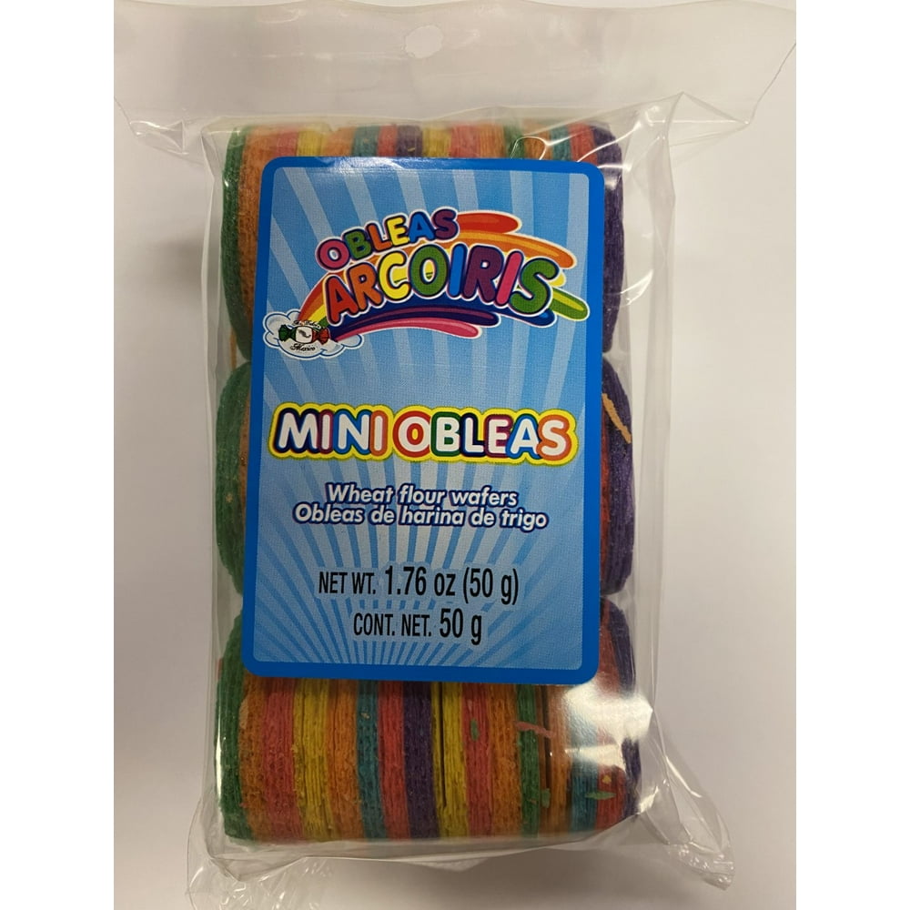 MDM ARCOIRIS OBLEAS Mini Obleas de Harina de Trigo 1.76 oz (50g ...