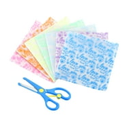 Uxcell 3inch Origami Paper Set, 200Pcs Square Paper with Scissor ...