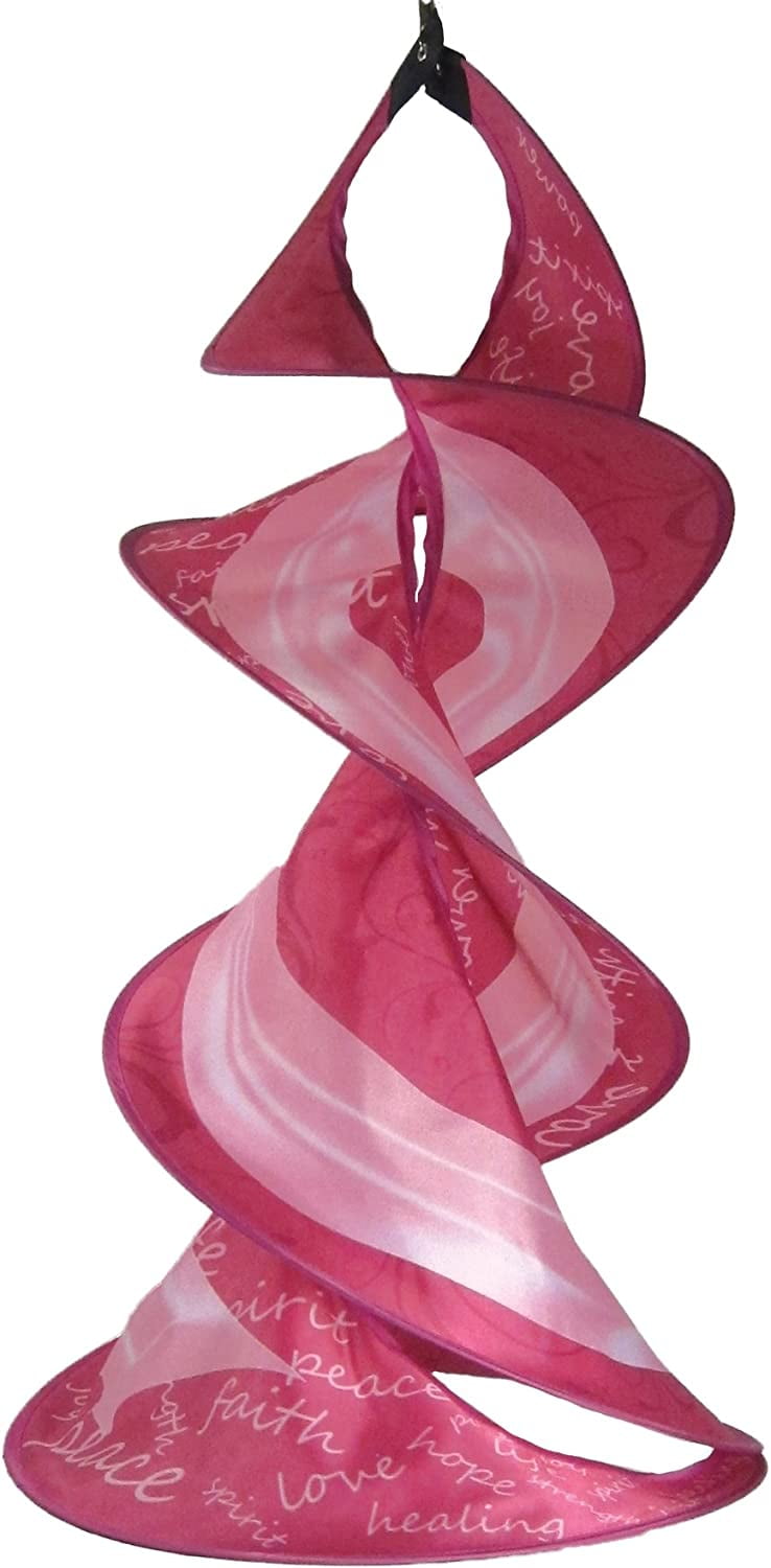 In the Breeze 4765 — Pink Ribbon Spin Duet, Outdoor Hanging Wind ...