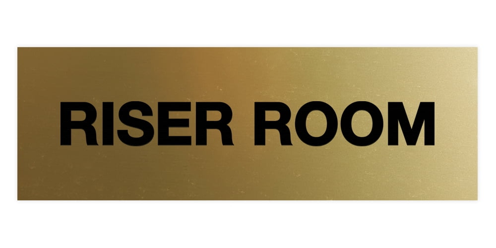 Basic Riser Room Sign (Brushed Gold) - Large - Walmart.com