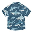 Dailycode Small Short Sleeve Button Down Shirts Sharks Fish in Sea ...