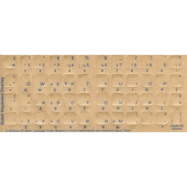 Romanian Keyboard Stickers - Labels - Overlays with Blue Characters for ...