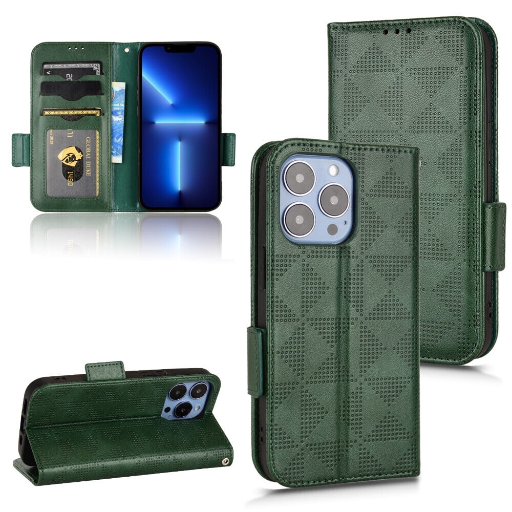 iPhone 13 Pro Max Case , Leather Wallet Cover Magnetic Full Body ...