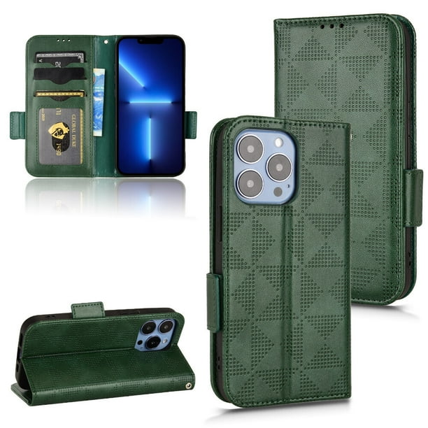 iPhone 13 Pro Max Case , Leather Wallet Cover Magnetic Full Body ...