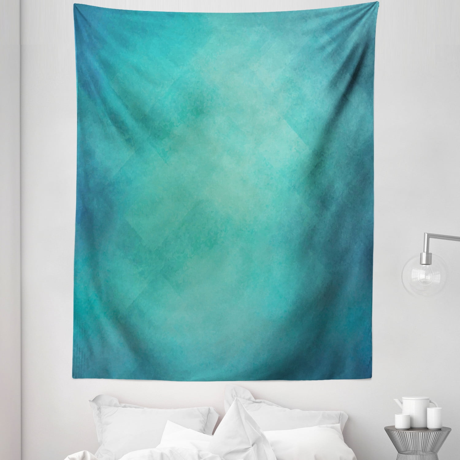 Teal Tapestry, Retro Inspired Grunge Style Abstract Pattern Vintage ...