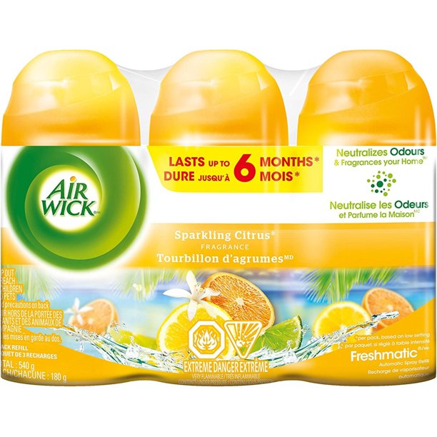 Air Wick Freshmatic Air Freshener, Automatic Spray Refills, Sparkling ...