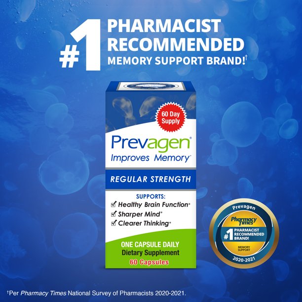Prevagen Improves Memory Regular Strength capsules 60ct - Walmart.com ...