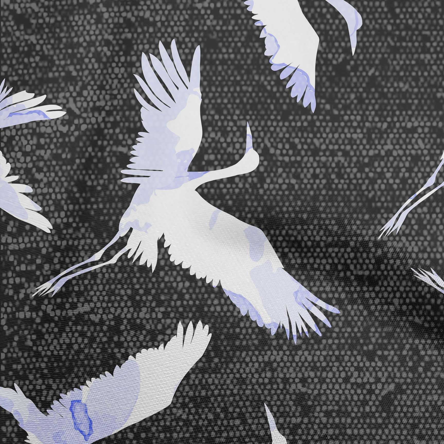 oneOone Georgette Viscose Lavender Fabric Asian Japanese Floral Brids ...