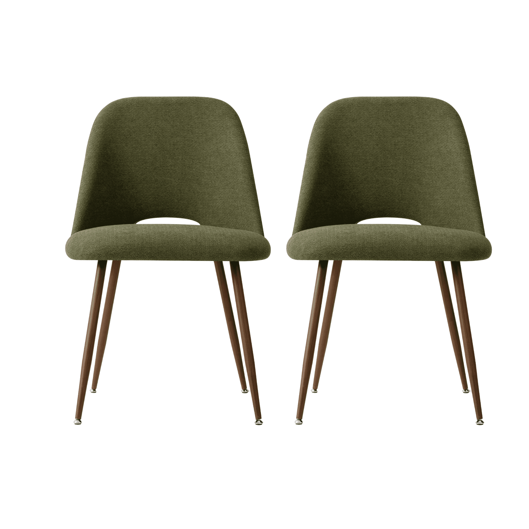 Click here for Kossmai Set Of 2 Mid Century Modern Upholstered Di... prices