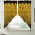 Abstract Stereo Cube Swag Curtain Valance for Window 2 Panels Modern ...