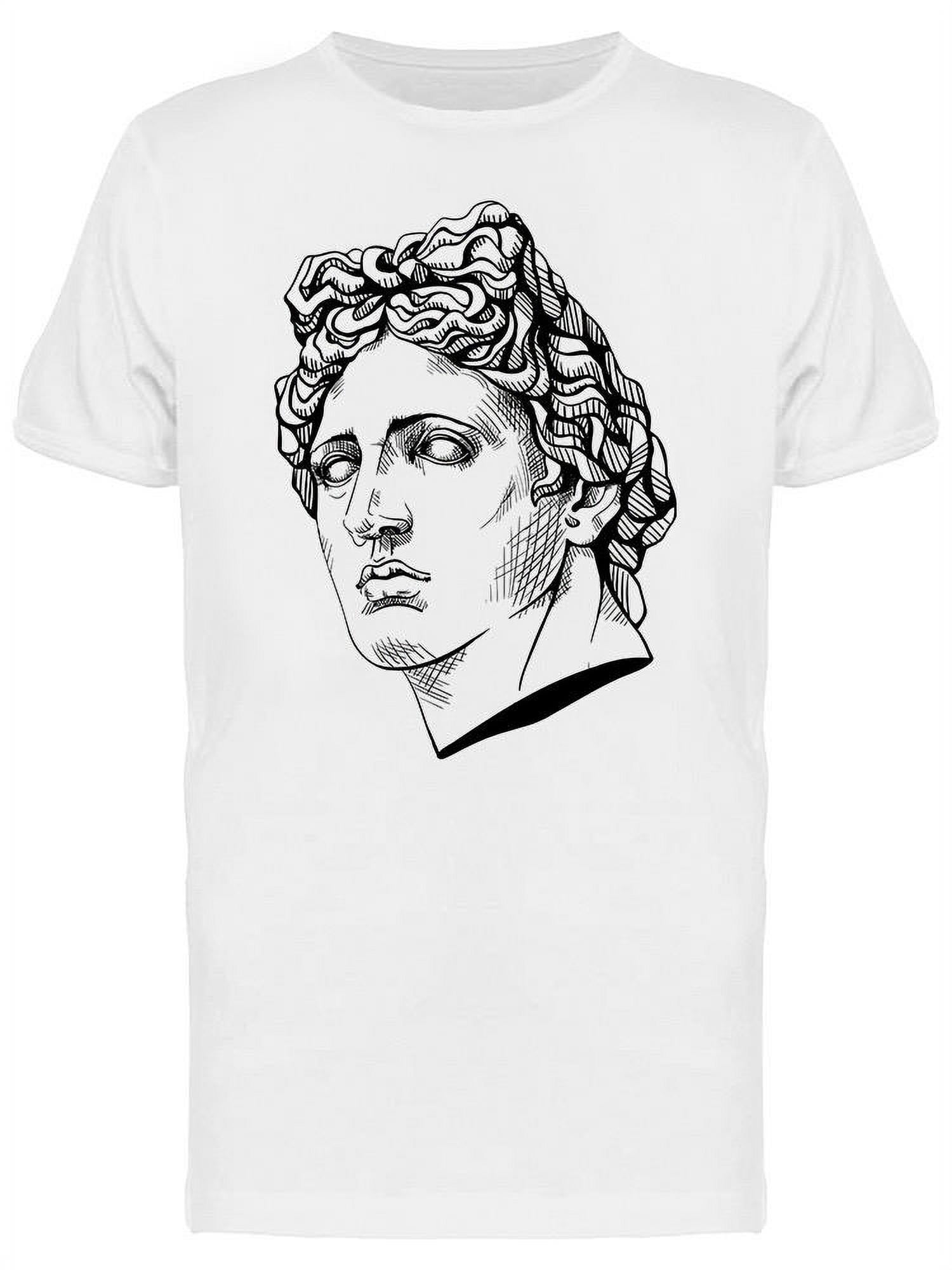 Smartprints Mens Graphic Tee - Bust Of Apollo - Regular Fit 100% Cotton ...