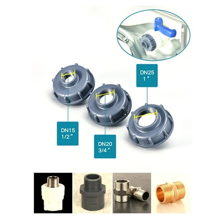 1 Inch IBC Tank Adapter IBC Replacement Tank Threaded Replacement Valve ...