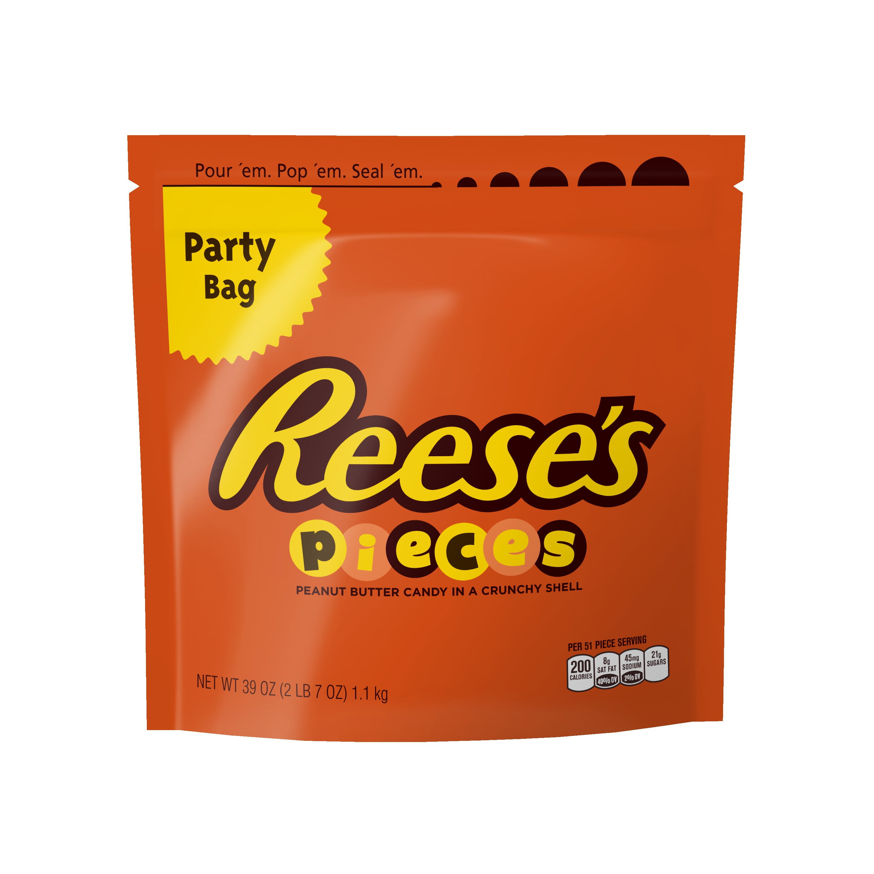 REESE'S PIECES Candy, 39 Oz. - Walmart.com - Walmart.com