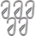 5pcs Professional D-Shaped Carabiner Heavy Duty D-ring Lightweight ...