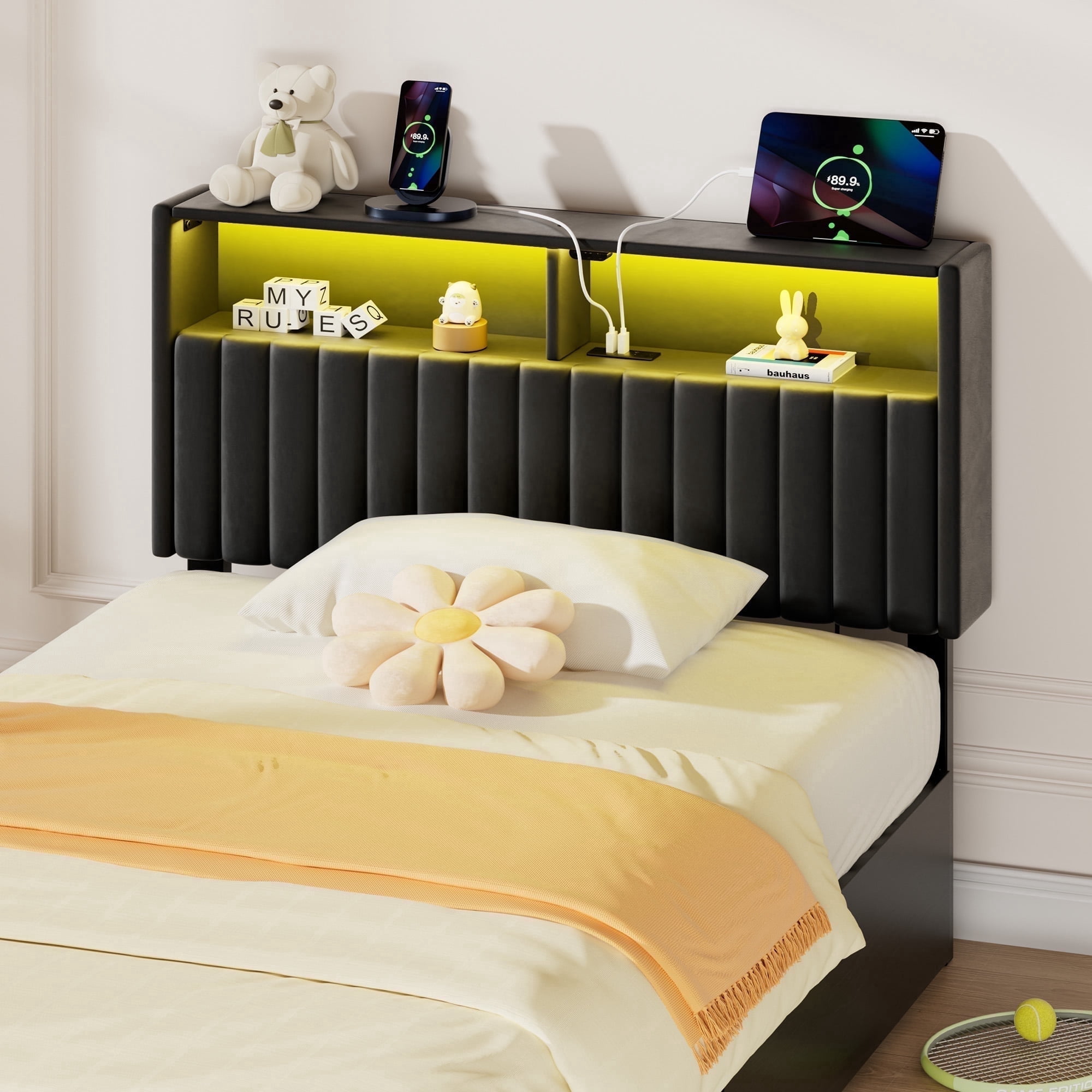 Click here for Greenstell Twin Size Adjustable Storage Headboard... prices