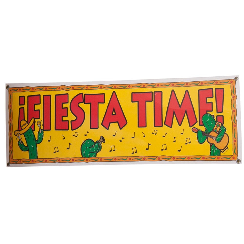 Fiesta Time! Sign Banner - Walmart.com
