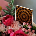 3drose, Futurist Portal Mandala Radial Circle Pattern Orange Black, 6 ...