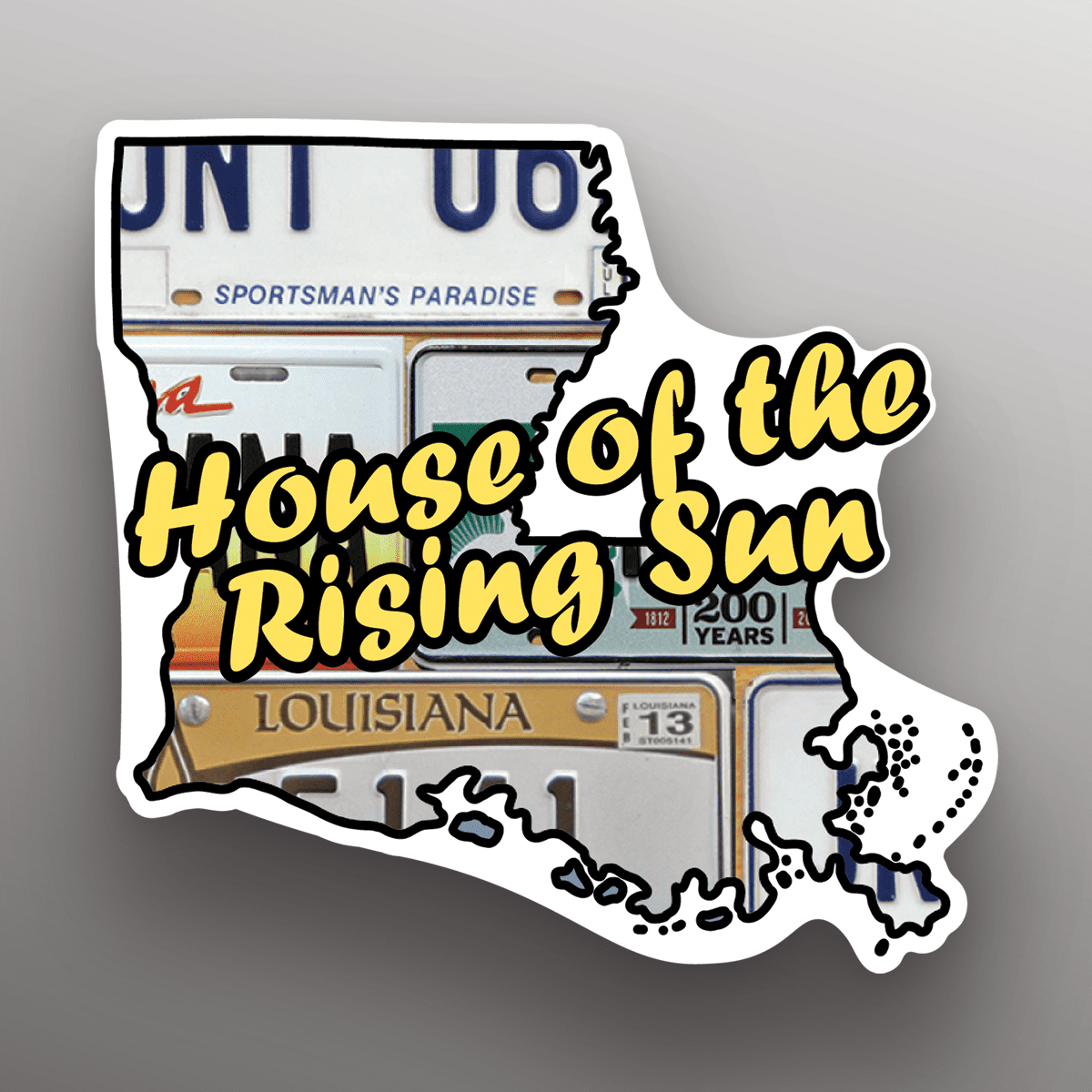 House Of The Rising Sun Louisiana State Shape Great Gift Idea Single 5 ...