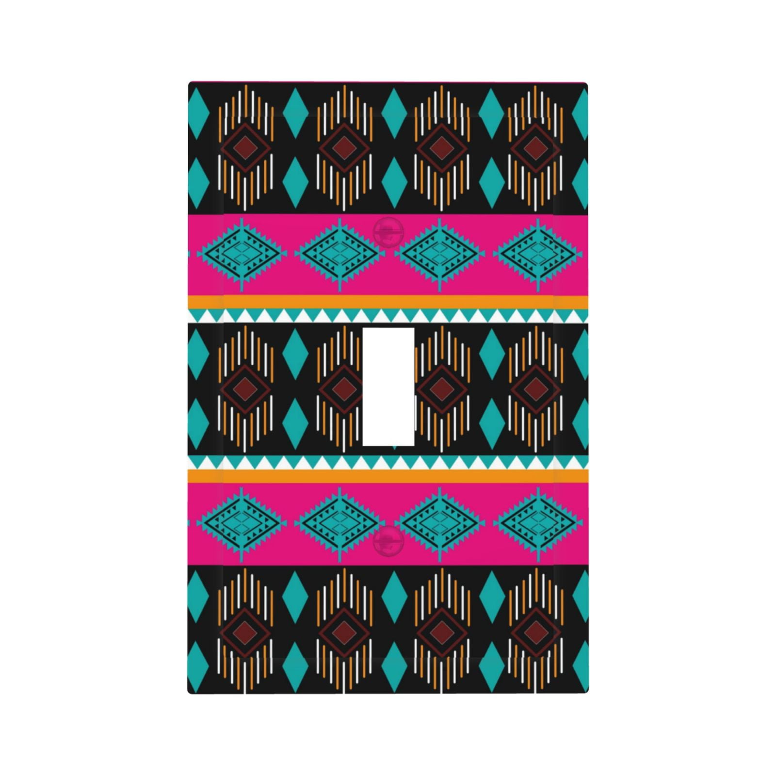 DouZhe 1-Gang Toggle Switch Wallplate, Retro Tribal Native Style Green ...