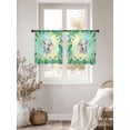 Cartoon Animal Print Elephants Chiffon Sheer Curtains 45 Inches Long ...