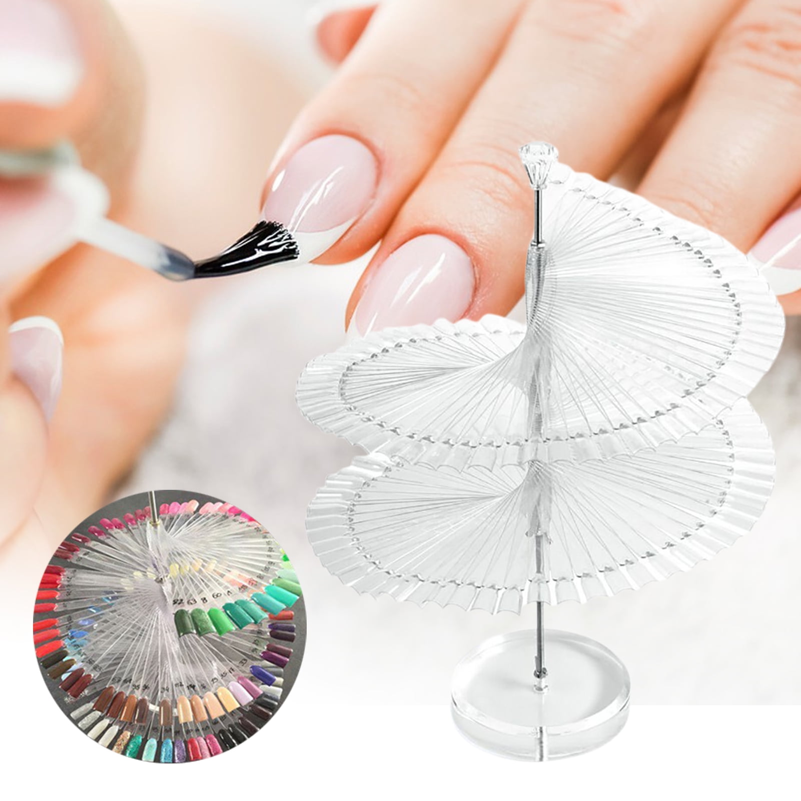 opvise Gel Polish Display Stand Rotatable Detachable Smooth Edge ...