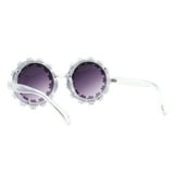 PASTL by JuicyOrange Daisy Flower Sunglasses, Round Oversized Festival ...