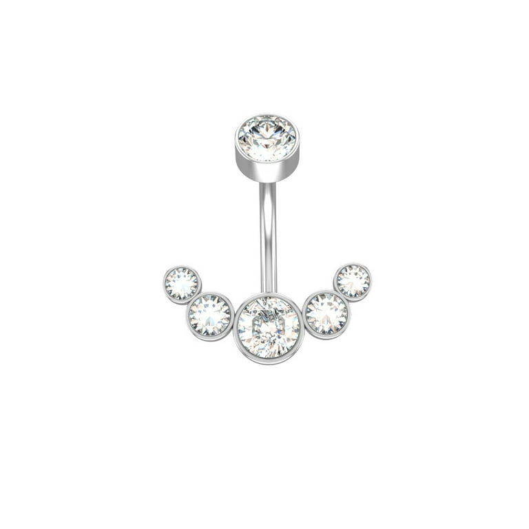 Double Belly Button Piercing Bar