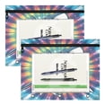 ALAZA Shark Tie Dye Pattern Pencil Pouch 3 Ring Binder with Clear ...
